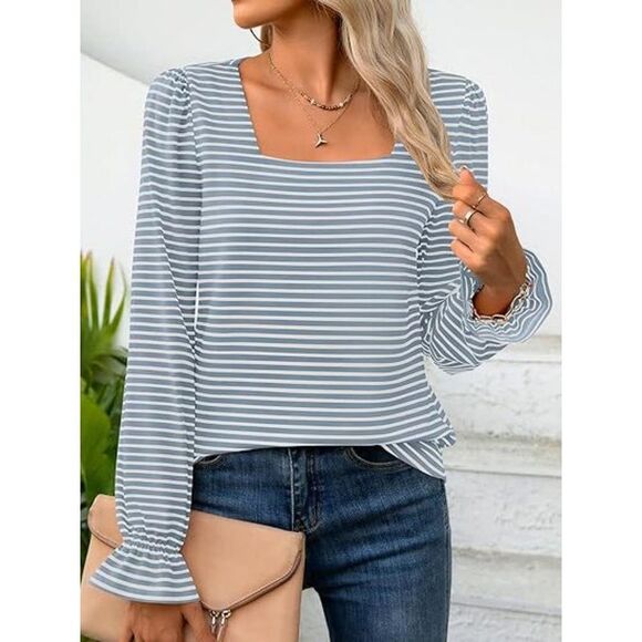 Everyday The Label | Tops | Everyday The Label Square Neck Long Sleeve ...